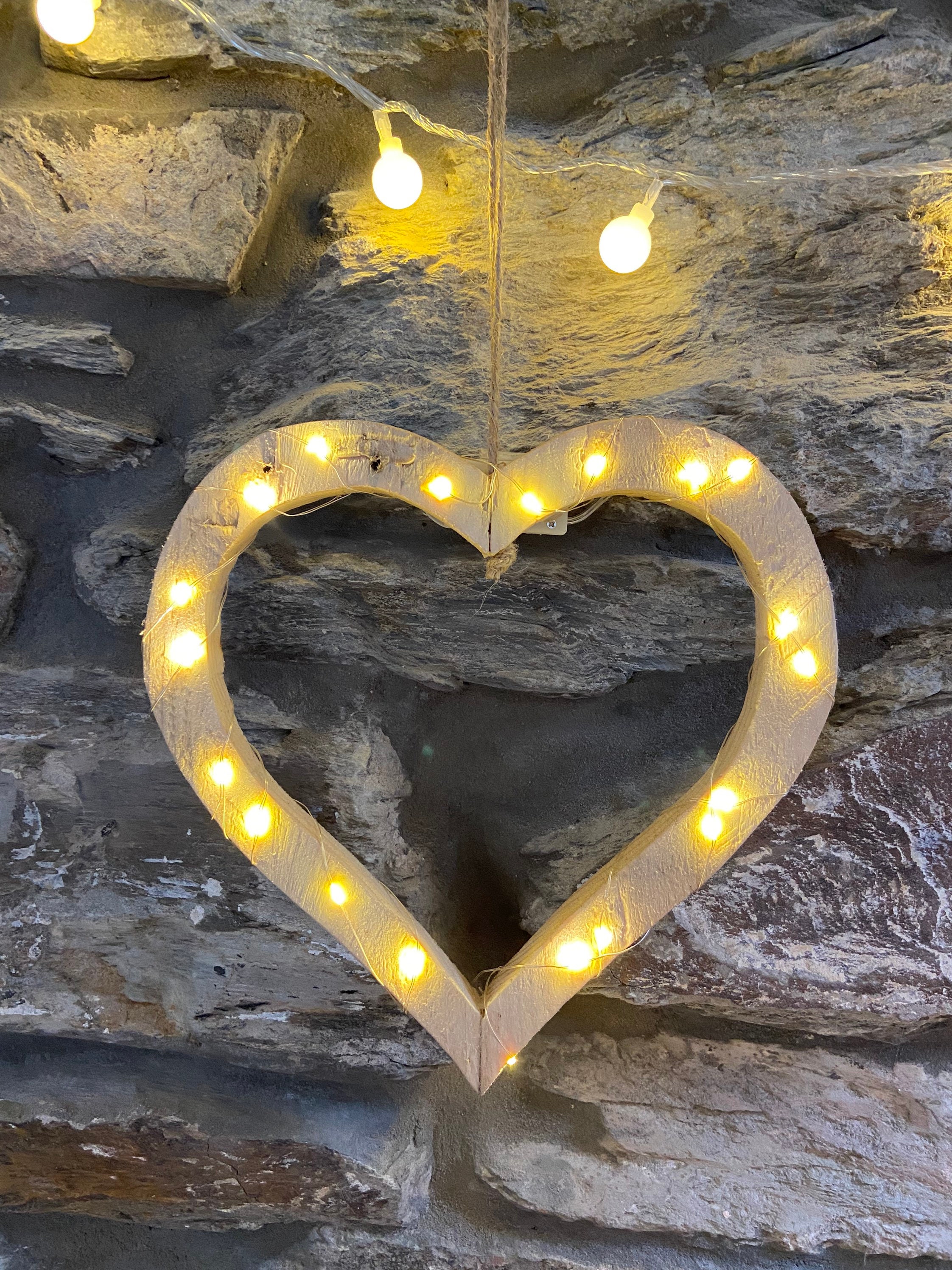 Handcrafted Rustic Wooden Hanging Heart Hanging Heart With Etsy Uk