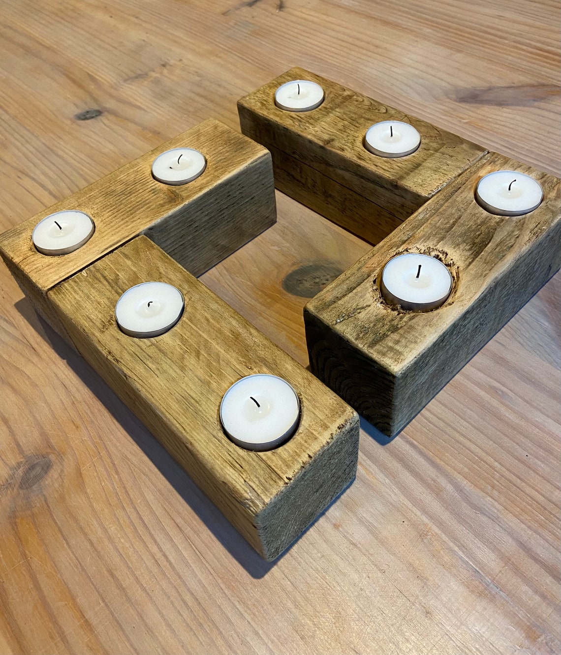 Handcrafted Tealight Holder Wooden Candleholder Christmas | Etsy