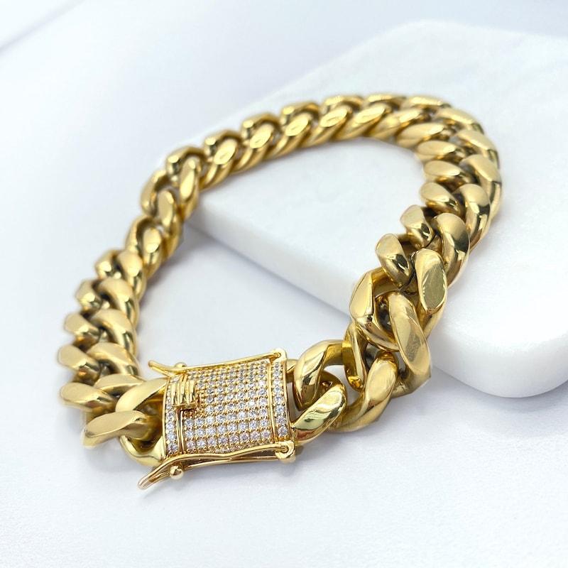 Iced Out Cuban Link 14mm - Etsy