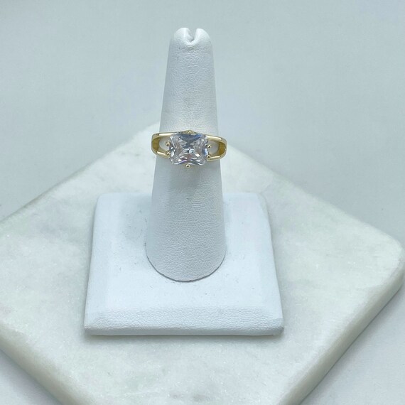 18k Gold Filled Colored Cubic Zirconia Rectangular Stone Cutout Detail Cocktail Ring Wholesale Jewelry Making Supplies Etsy Ireland