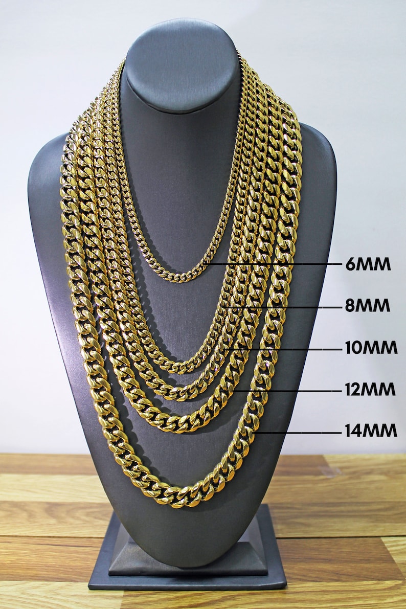 14mm Miami Cuban Chain in 14k Gold Filled Double Safety Lock - Etsy