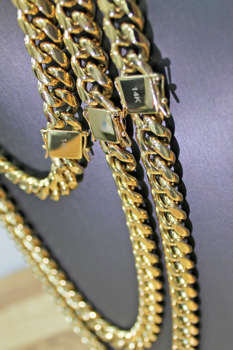 14mm Miami Cuban Chain in 14k Gold Filled Double Safety Lock - Etsy