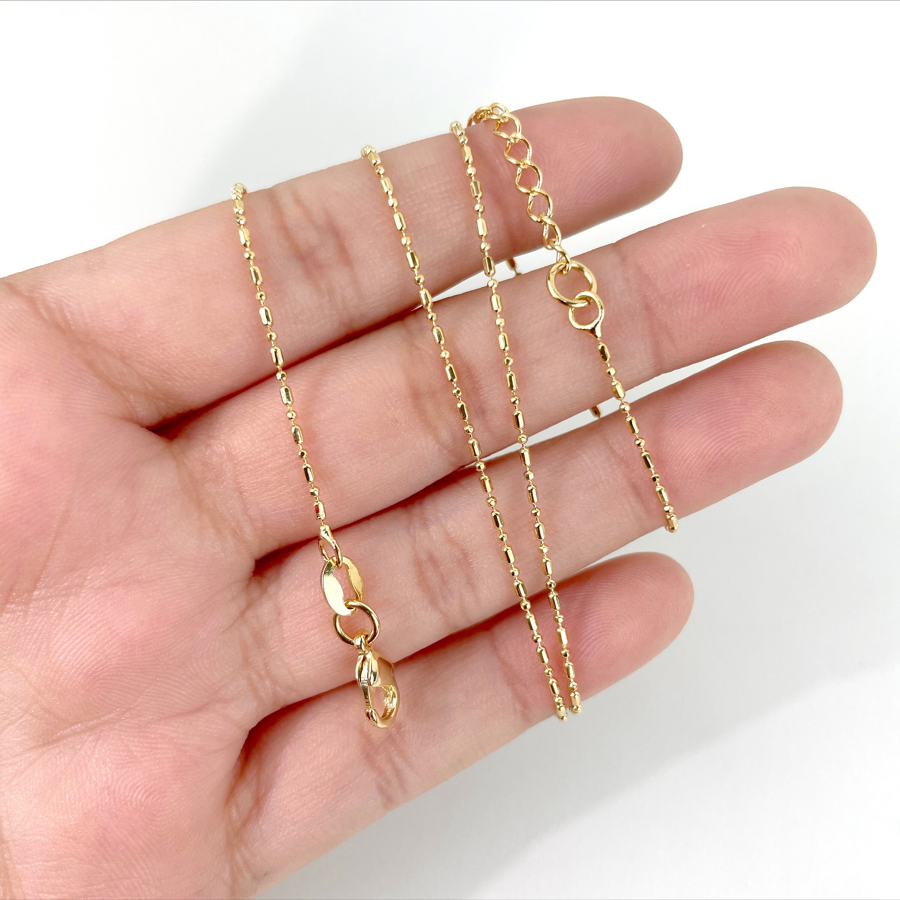 18k Gold Filled 1mm Thickness Dash Dot Link Chain Dainty - Etsy