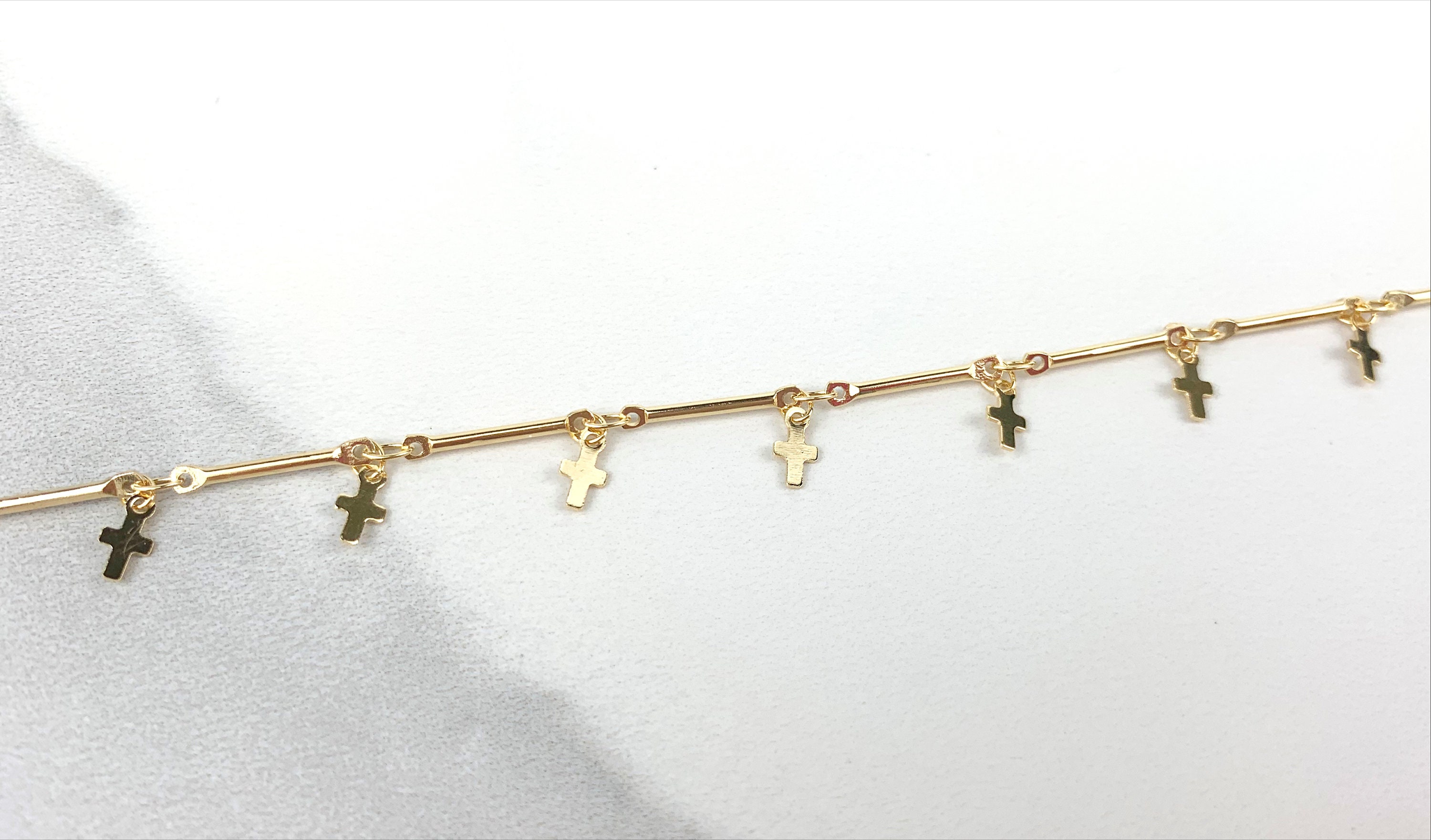 18k Gold Filled Fancy Crosses Charms Necklace Choker Wholesale | Etsy