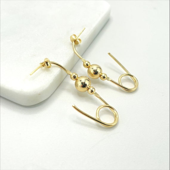 Gold filled safety pin earrings store