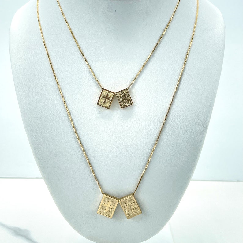 18k Gold Filled Escapulario Scapular Necklace With - Etsy