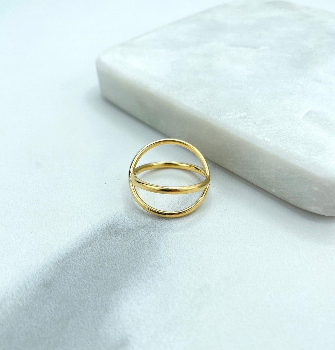 18k Gold Filled Criss Crossed Ring, Crossed Ring Dainty, Dainty Ring ...