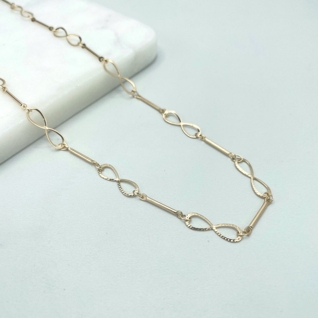 18k Gold Filled Speciality Chain With Infinity Symbol Shape Linked ...