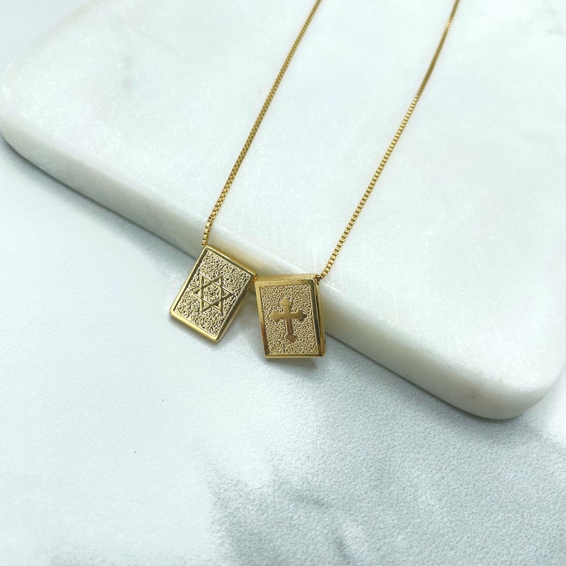 18k Gold Filled Escapulario Scapular Necklace With - Etsy