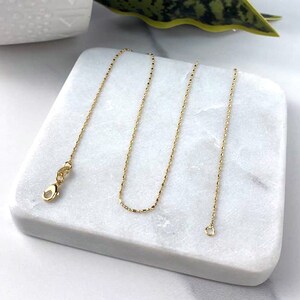 18k Gold Filled 1.5 Mm Thickness Dash Dot Link Chain, Dainty Chain ...