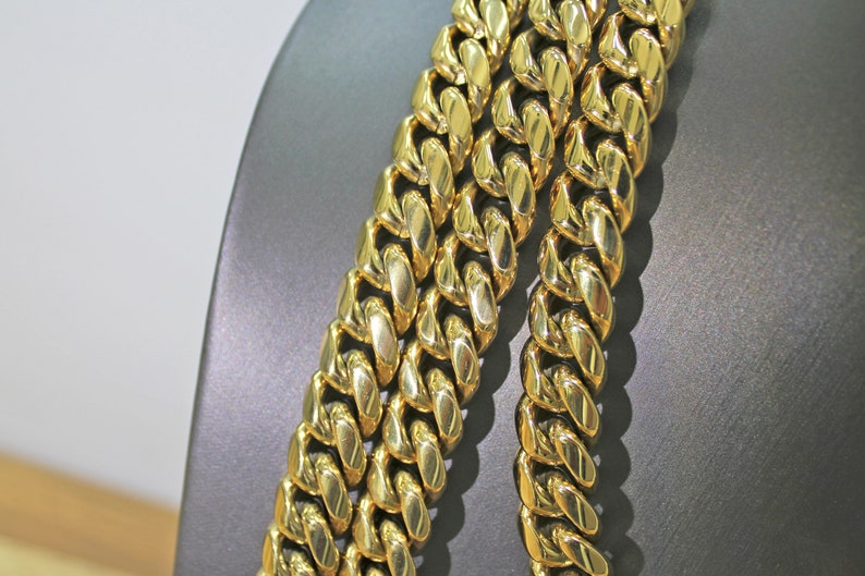 14mm Miami Cuban Chain in 14k Gold Filled Double Safety Lock - Etsy