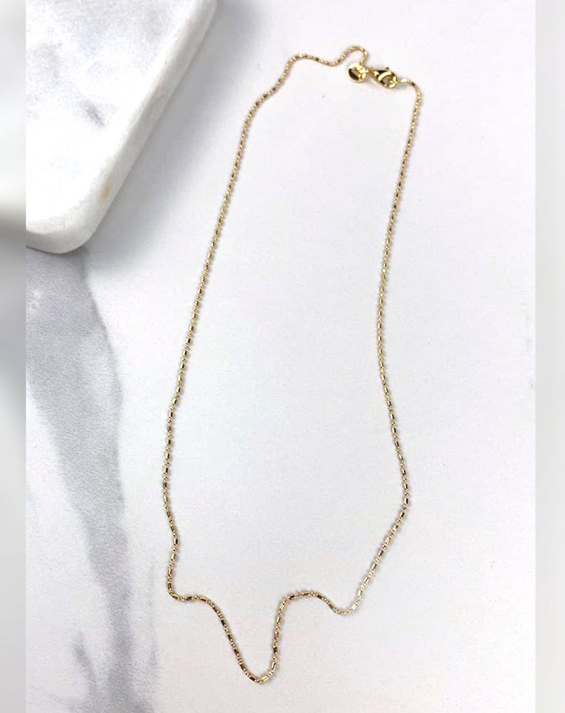 18k Gold Filled 1.5 Mm Thickness Dash Dot Link Chain, Dainty Chain ...