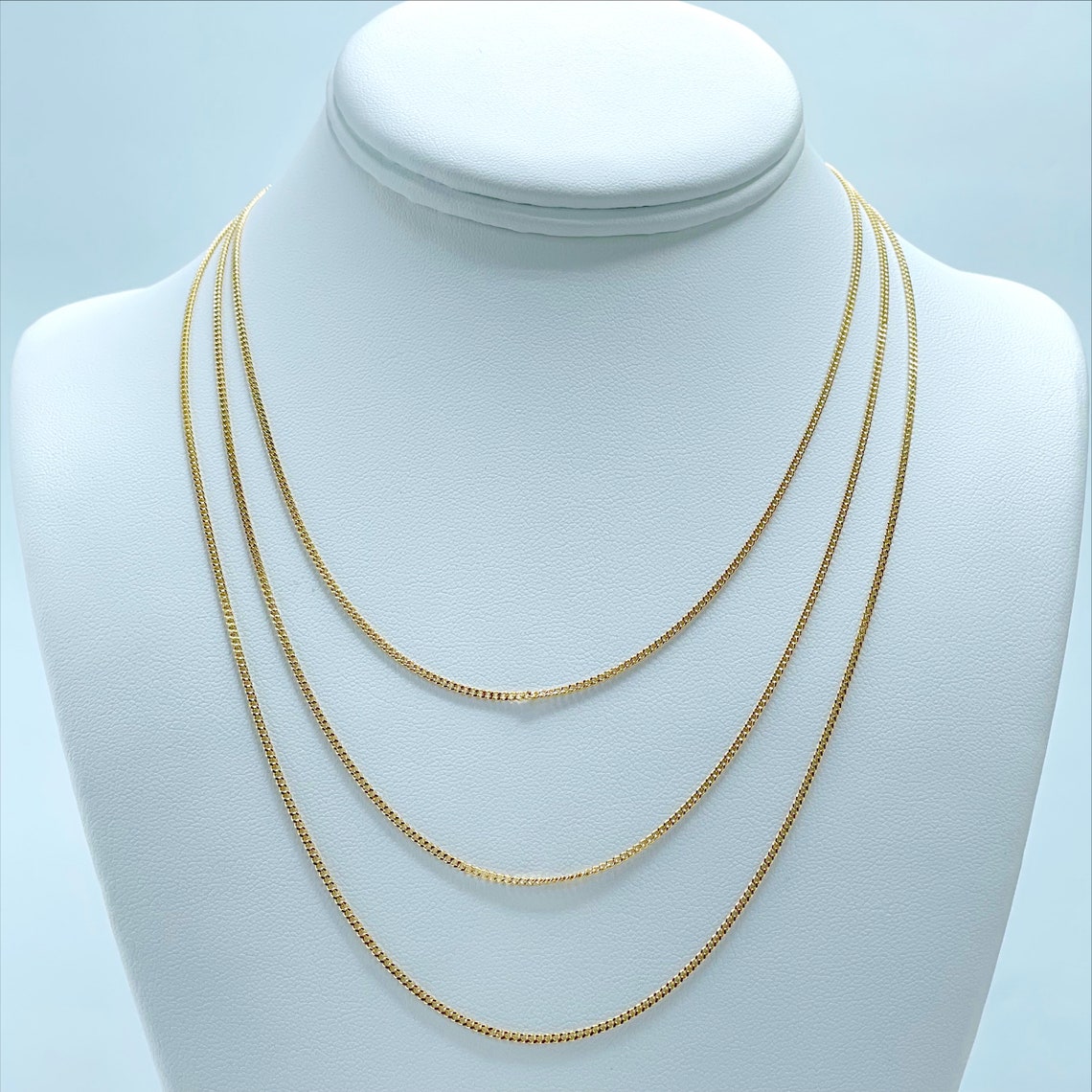 18k Gold Filled Cuban Link Chain 1.5mm of Thickness 16 18 or | Etsy