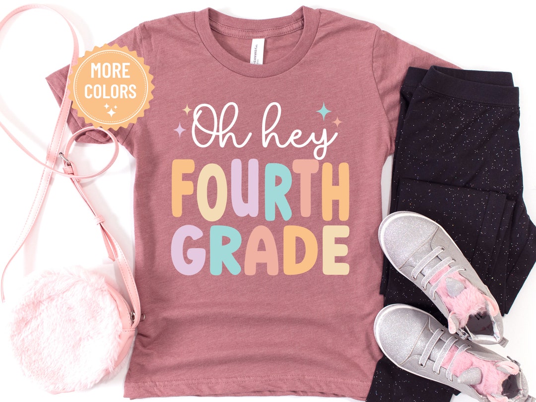 Fourth Grade Shirt, First Day School 4th Grade, Fourth Grade Teacher ...