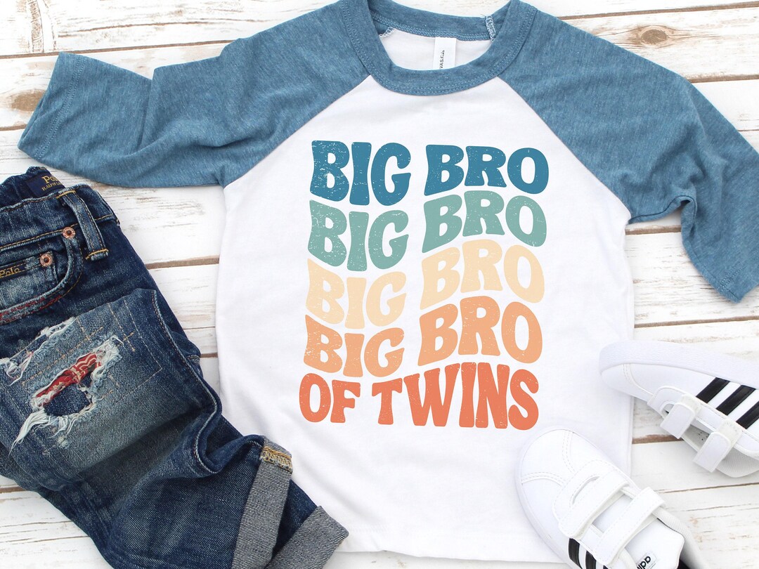 Big Brother of Twins Shirt, Big Bro to Twins Tee, New Twins Big Bro ...