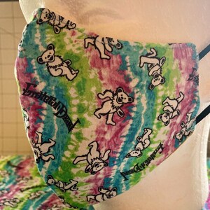 Grateful Dead Dancing Gerry Bears Cotton Face Mask Two Ply Three Ply PM ...