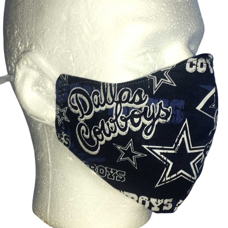 Dallas Cowboys Face Mask - Etsy