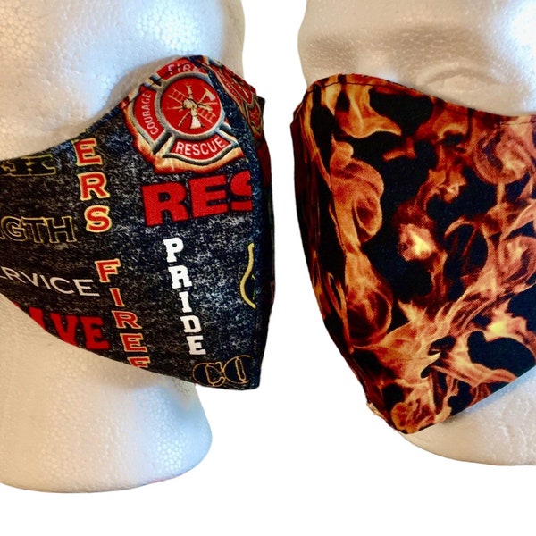 Firefighter Face Mask - Etsy