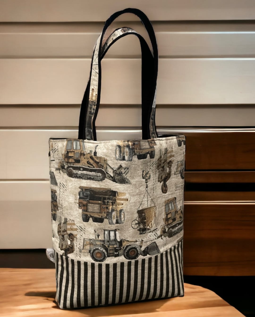 Construction Workers Tote Bag Heavy Equipment Operator Reusable Grocery ...