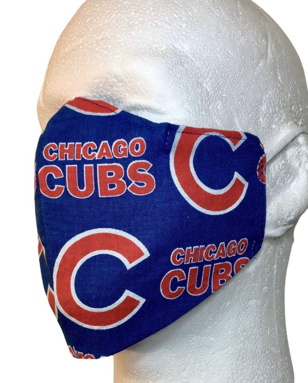 Chicago Cubs Cotton Fabric Logo Mask Two Ply Three Ply - Etsy