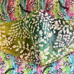 Grateful Dead Dancing Gerry Bears Cotton Face Mask Two Ply Three Ply PM ...