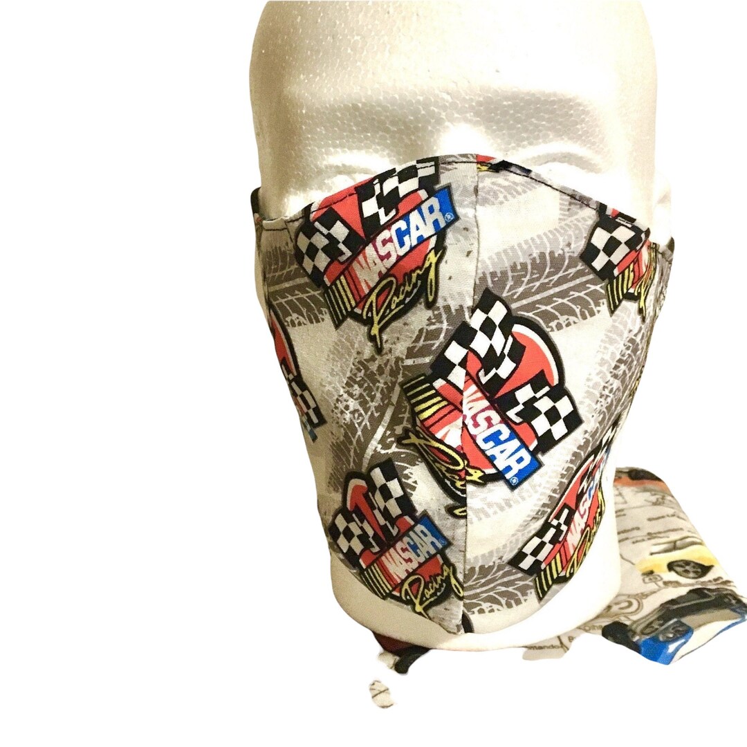 NASCAR Face Mask Checkered Flag Route 66 Road Map Two Ply Three Ply PM ...