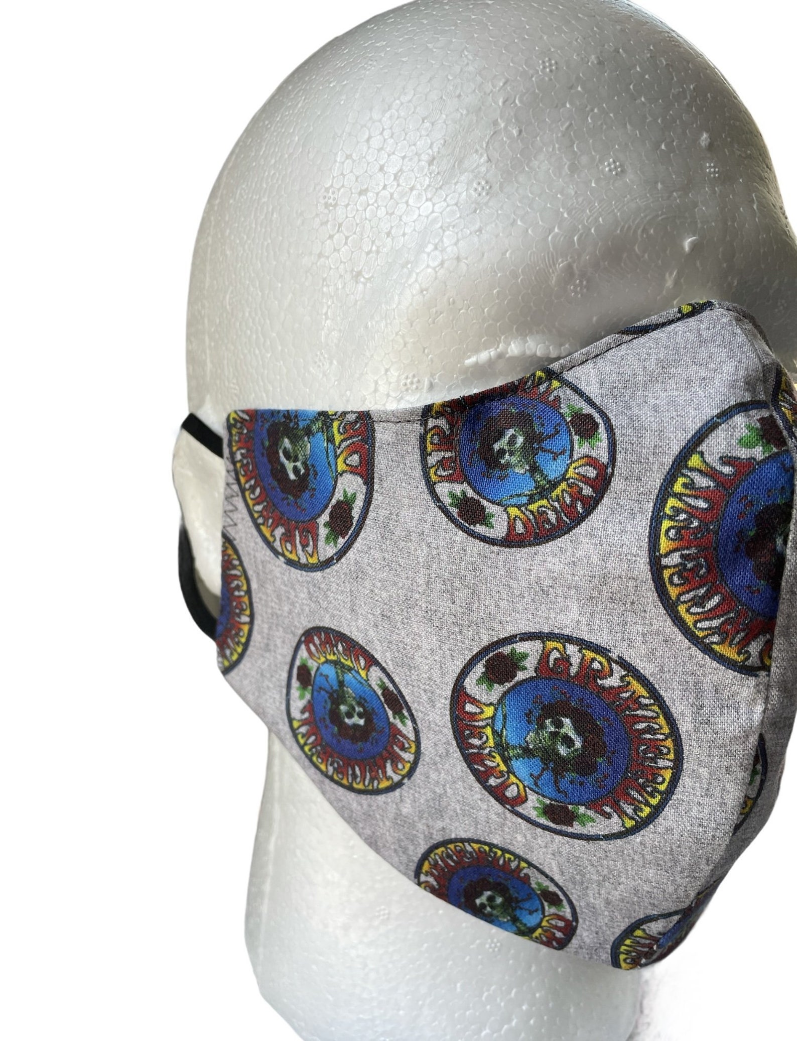 Roses Skull Dancing Bears Reversible Grateful Dead Face Mask | Etsy
