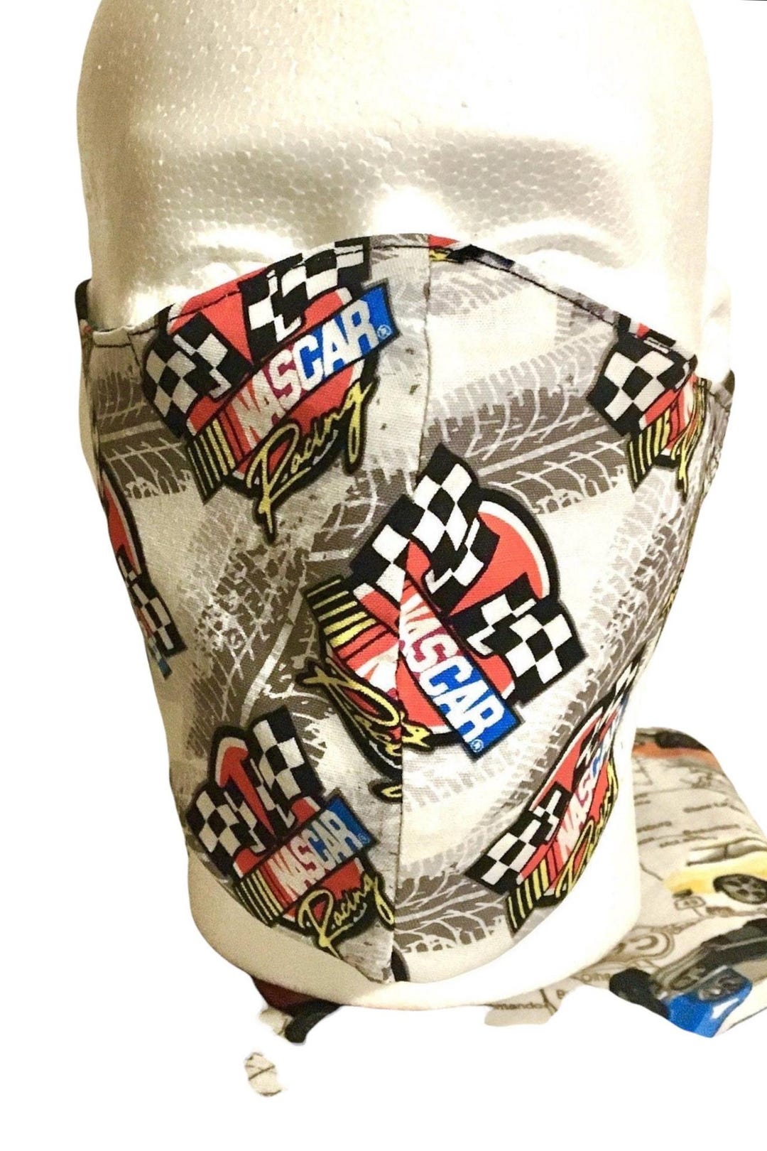 NASCAR Face Mask Checkered Flag Route 66 Road Map Two Ply Three Ply PM ...