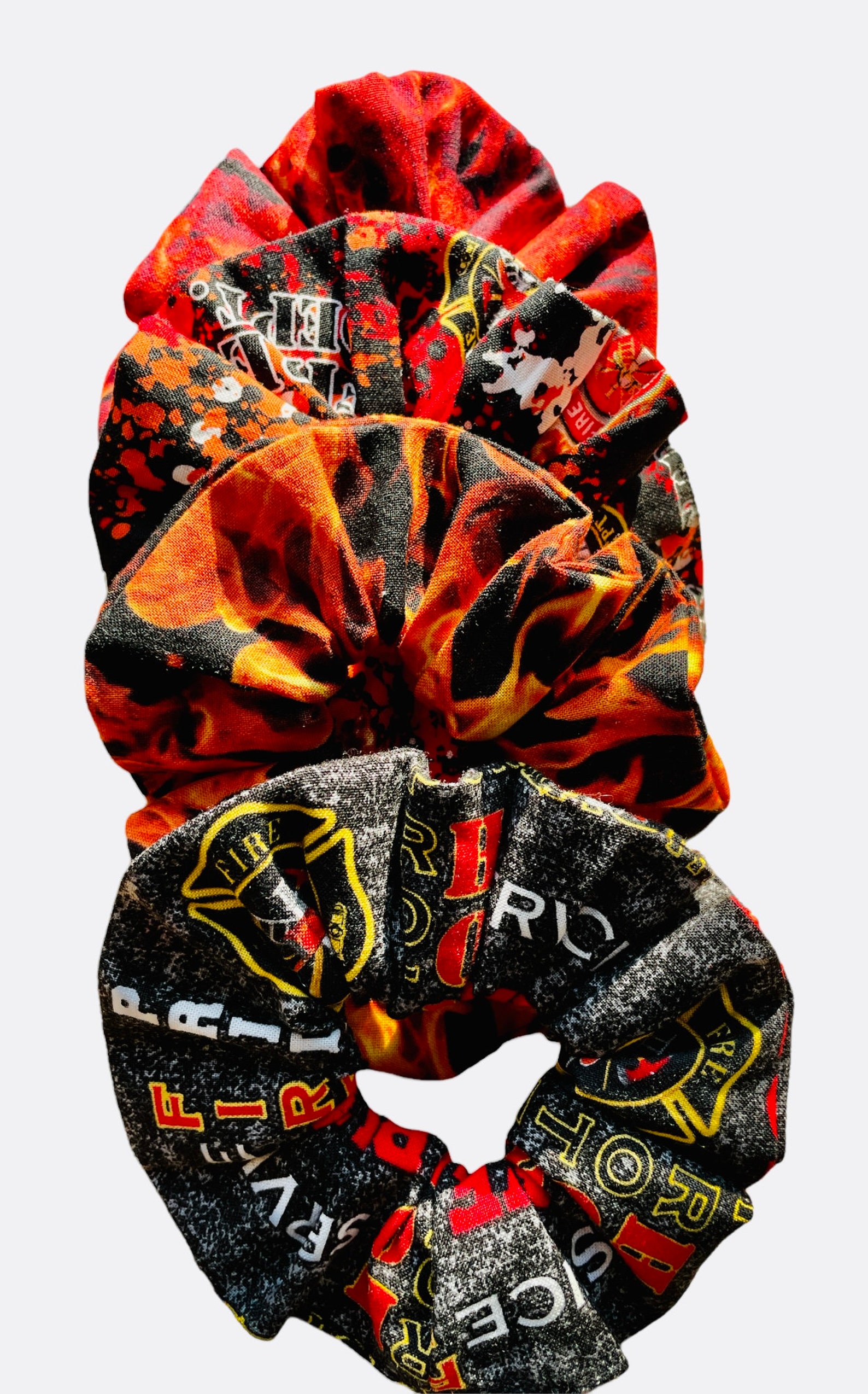 Firefighter First Responder Hair Scrunchies Hair Ties - Etsy