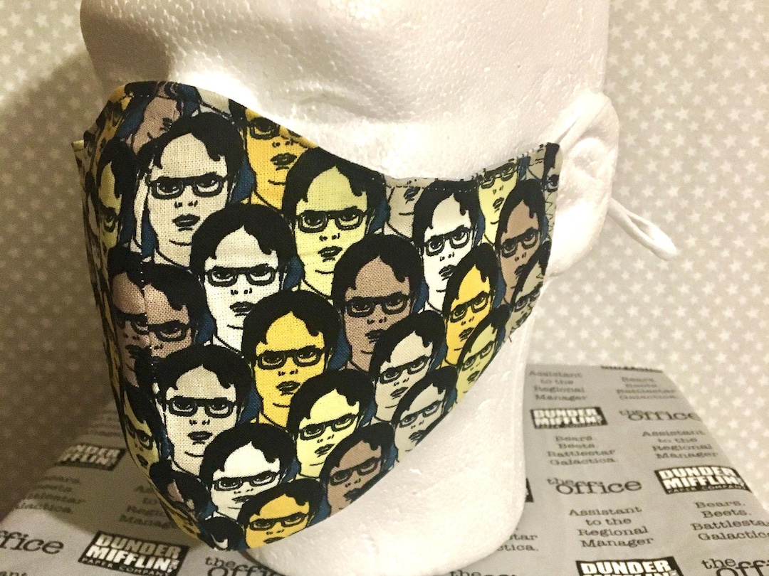The Office Face Mask | Dwight Memorabilia | Two Ply | Three Ply | 2.5 ...