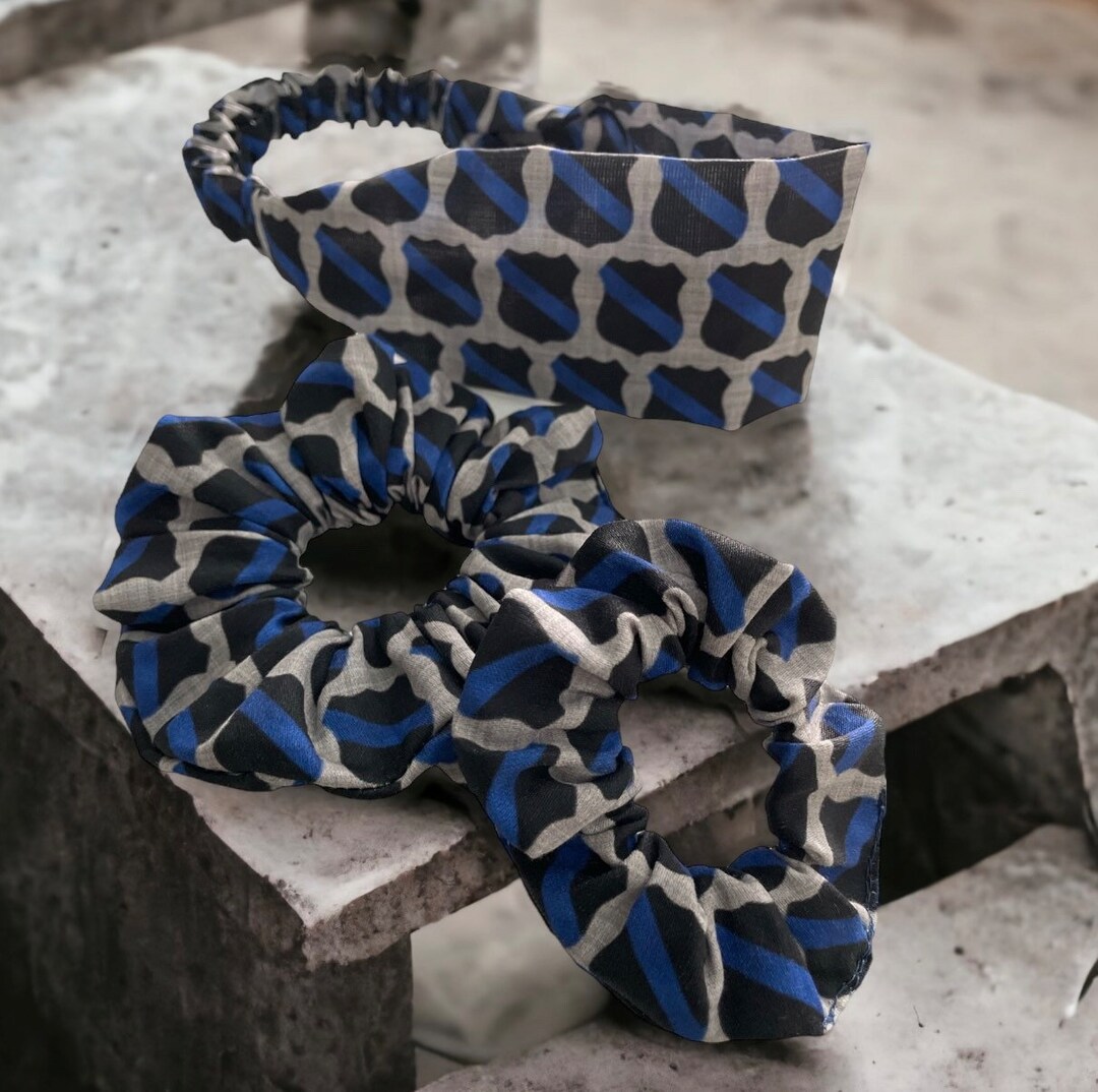 Police Thin Blue Line Headband Gift Set Back the Badge Hair Accessories ...