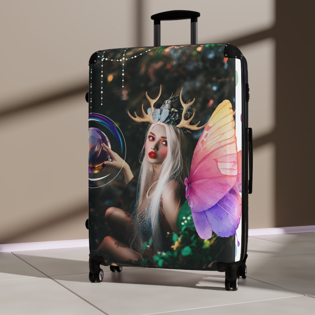 Standout Luggage Woodland Fairy Whimsical Art Rolling Suitcase Luggage ...