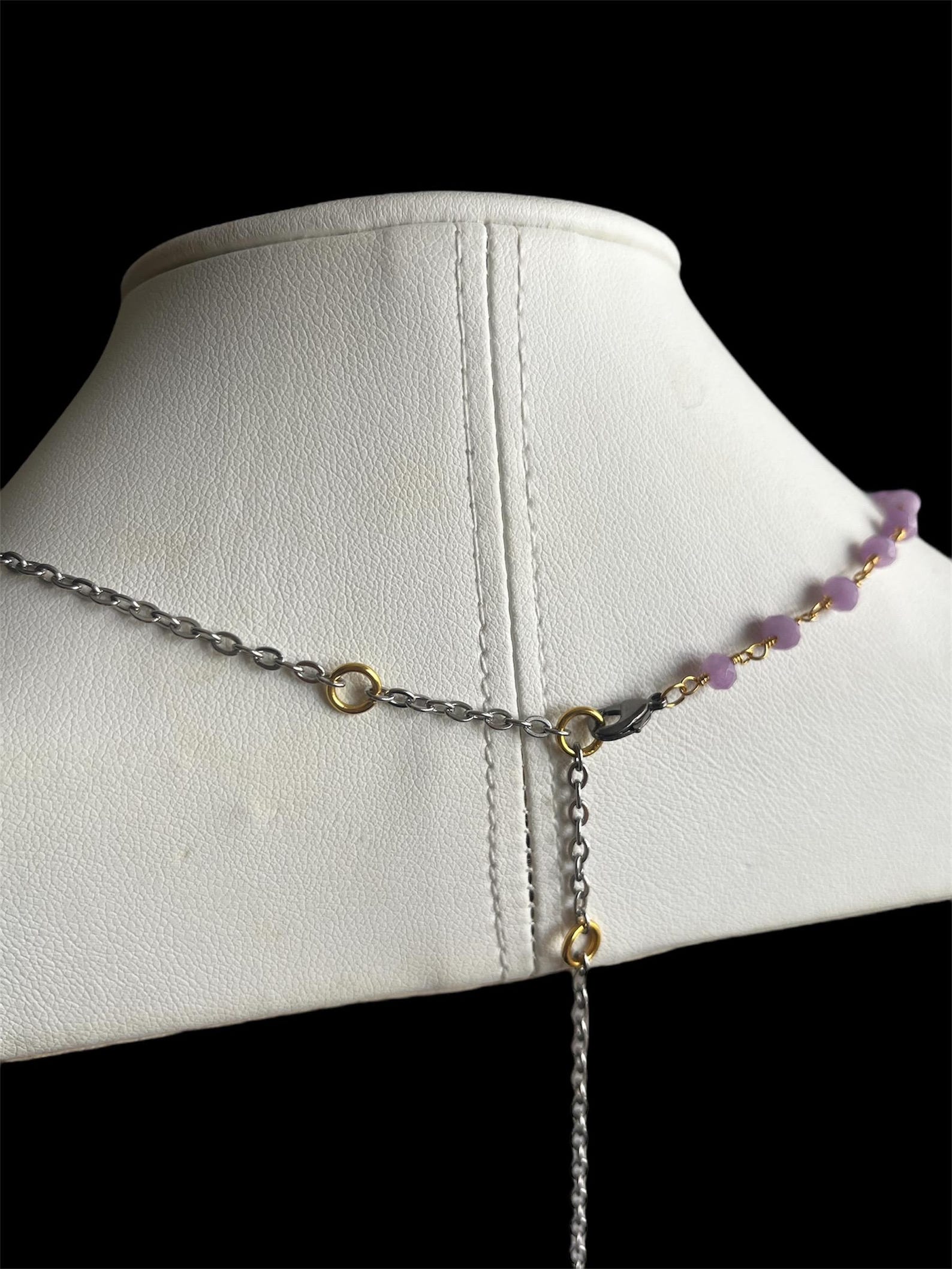 Daphne Faceted Lavender Jade Refined Strand Necklace 18k Gold Plated ...