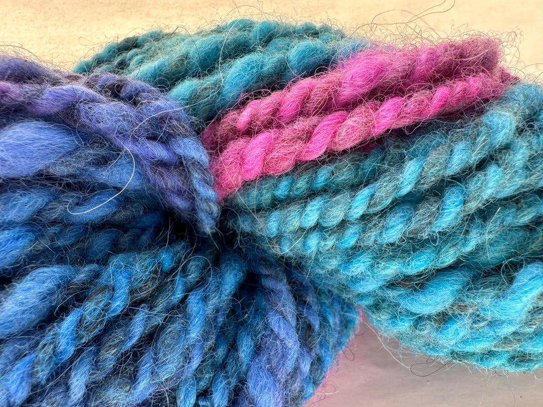 Aurora Borealis Yarn - Variegated Grey, Magenta, Turquoise & Purple ...