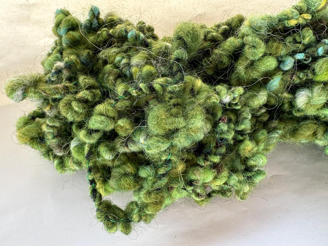 Mossy Floor Boucle Yarn - Textured Yarn With Bamboo, Angelina, Cotton ...