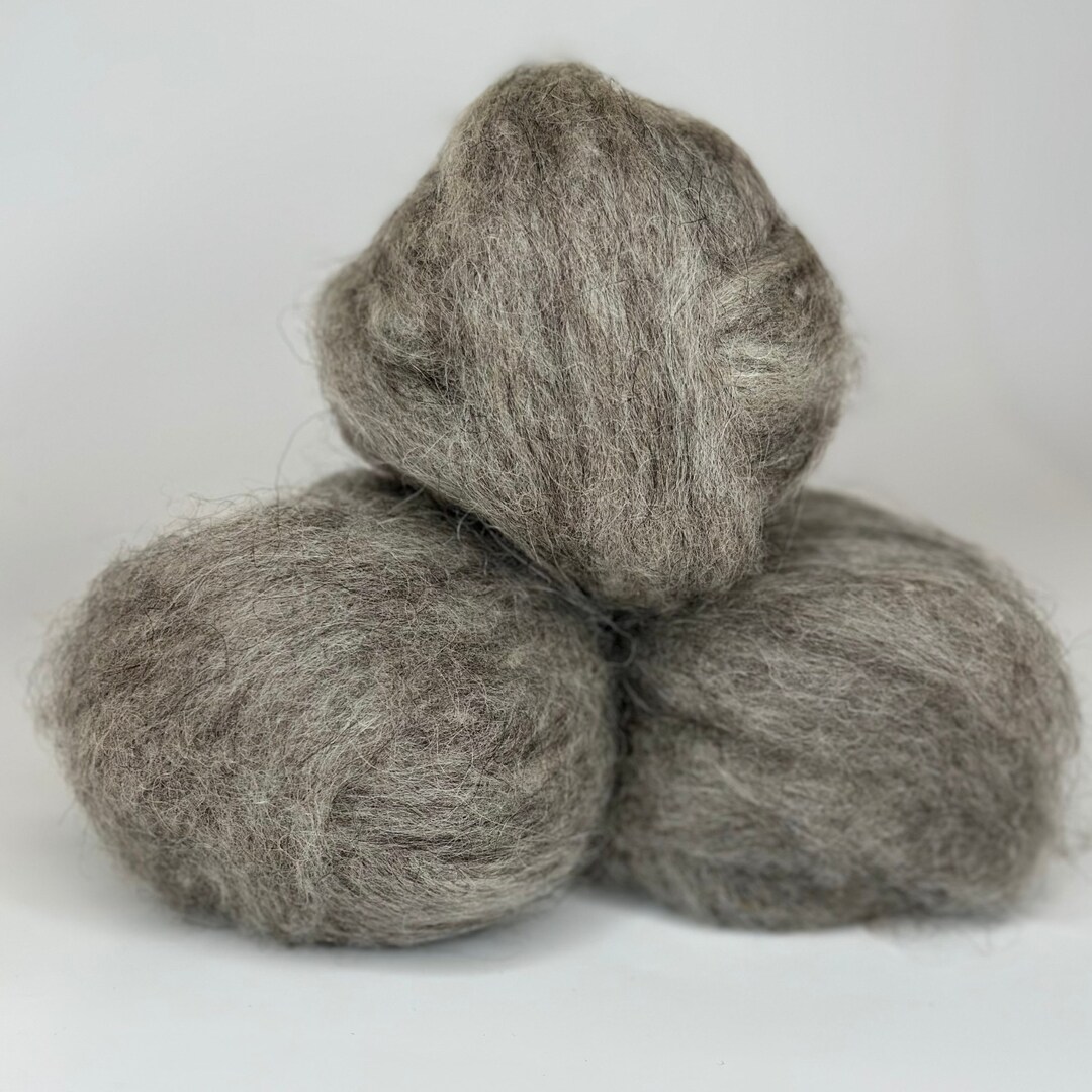 Icelandic Wool Roving Ball - Natural Gray - Etsy