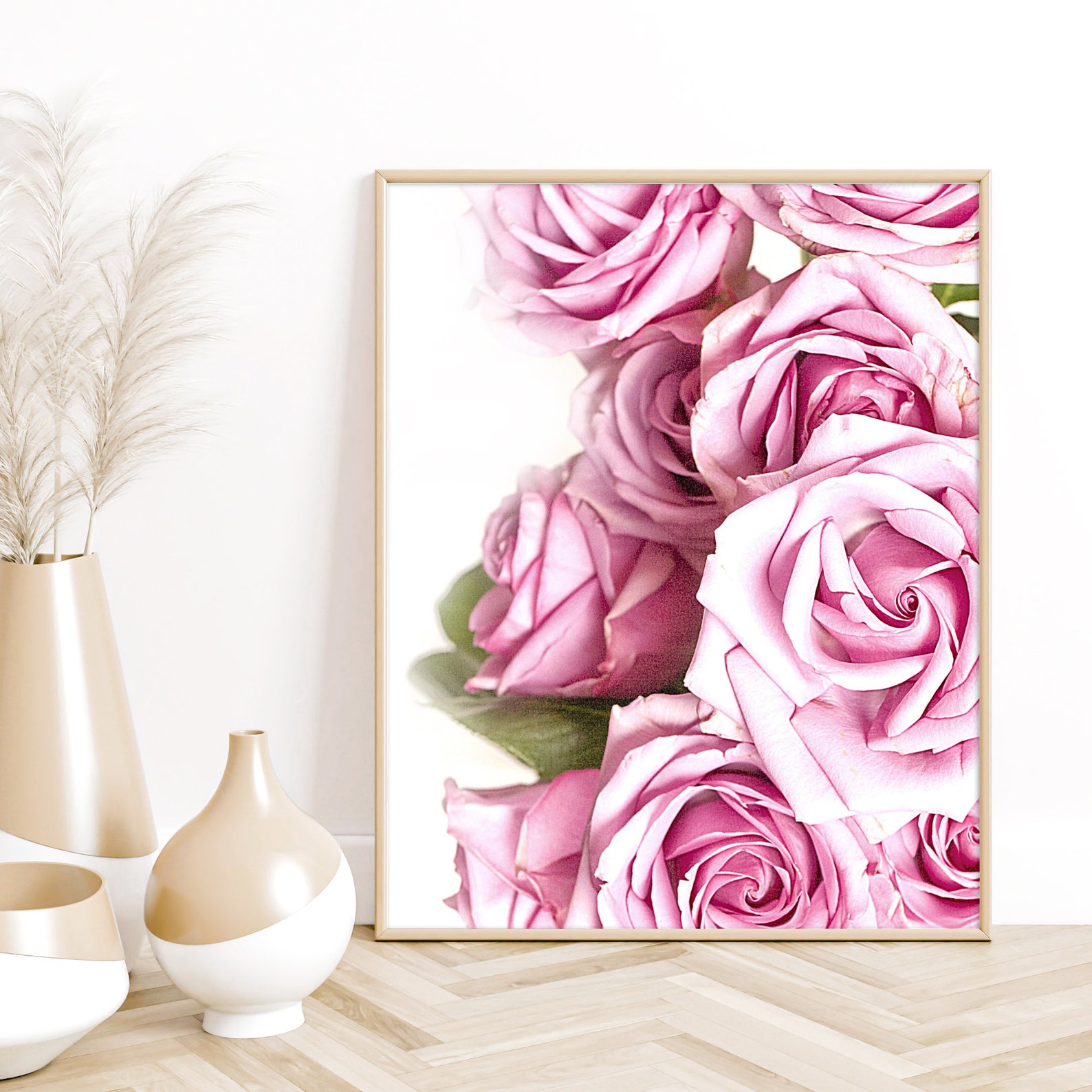 Arte rosa rosas arte romántico arte digital grabados de - Etsy España