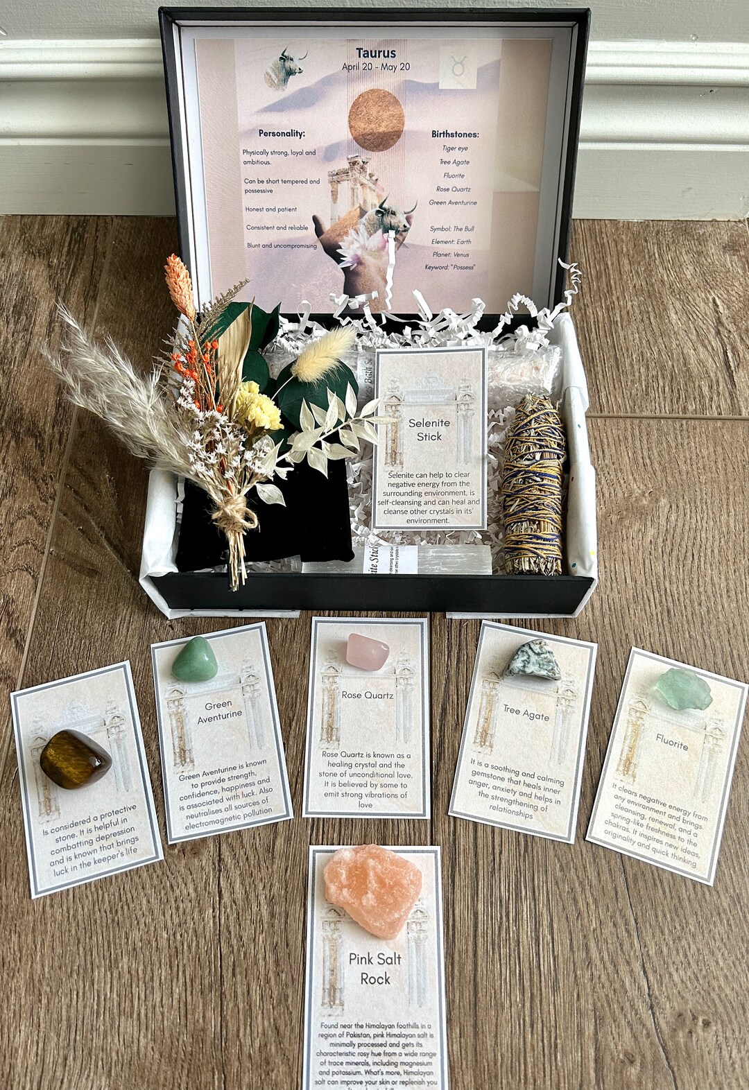 Taurus Crystals Gift Set for Birthdays or Christmas/personalized ...