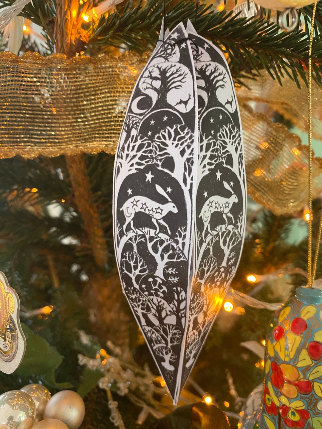 Winter Solstice Hare Gift Box / Tree Decoration Download Unique Paper ...