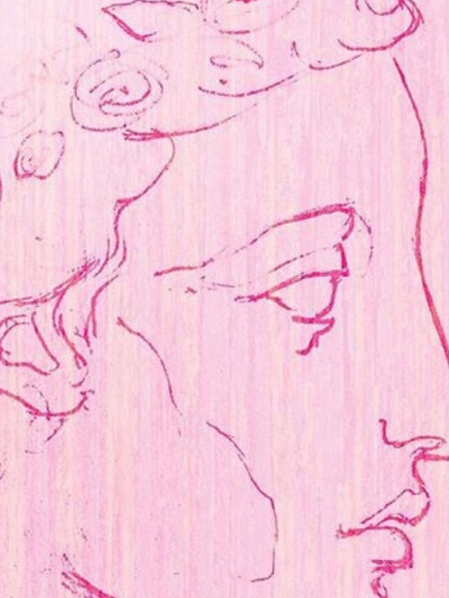 Art-print Pink Aphrodite Greek Style Face Wall Art A3 or A4 Size ...