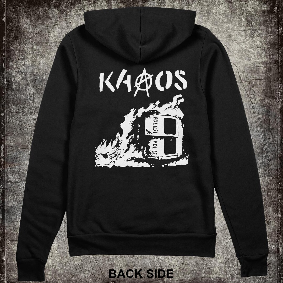 KAAOS - 'POLICE' - Zip up Hoodie Sweatshirt - Punk, Crust, Anarcho ...
