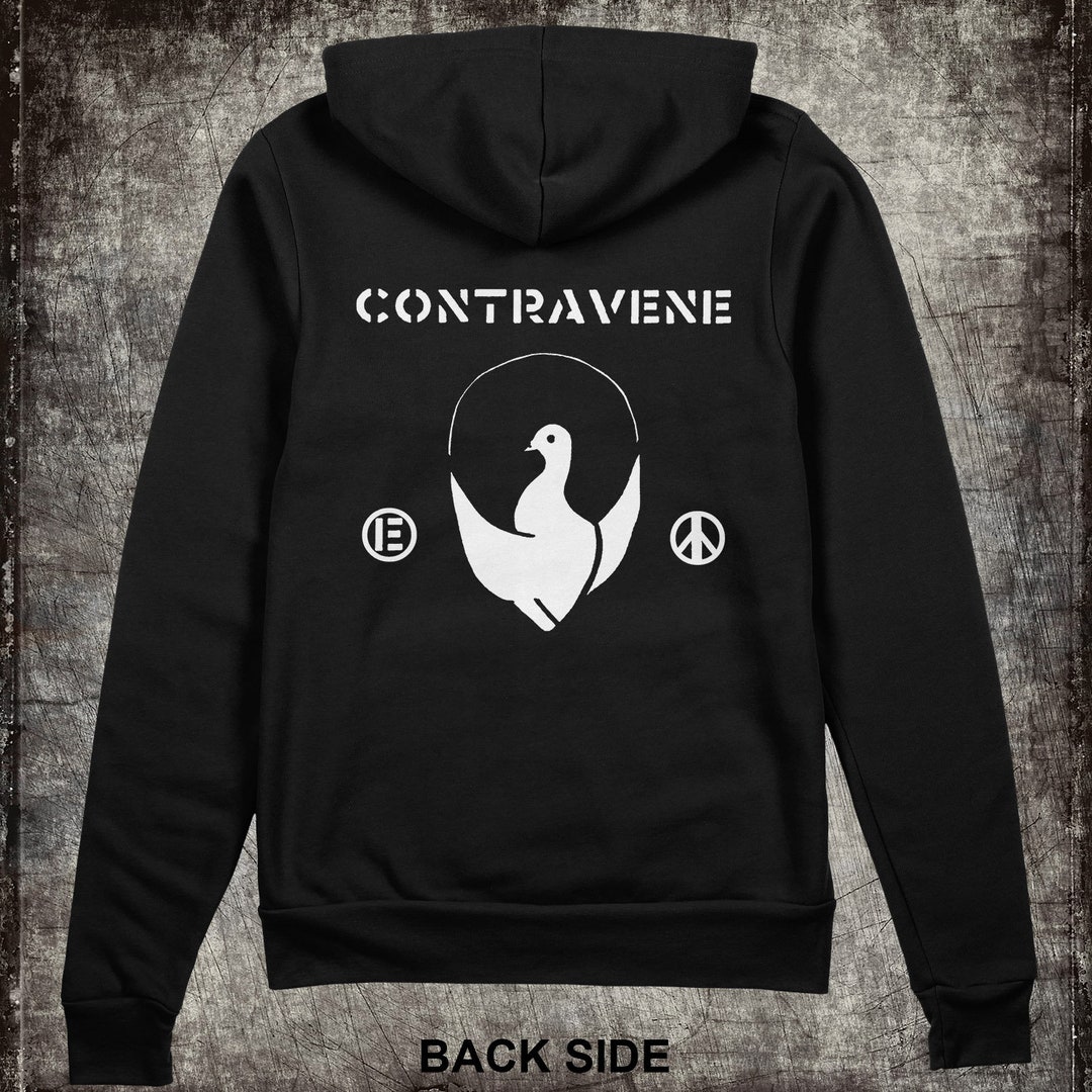 CONTRAVENE - Peace Dove - Zip up Hoodie Sweatshirt - Punk, Crust ...