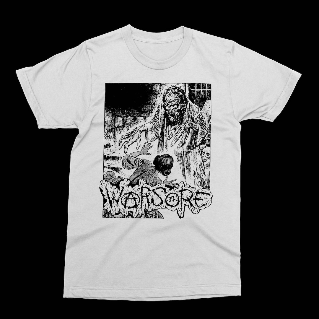 WARSORE - 'monsters' White Shirt - Grindcore, Punk, Unholy Grave, Yacopsae, Rare Tee, Head ...