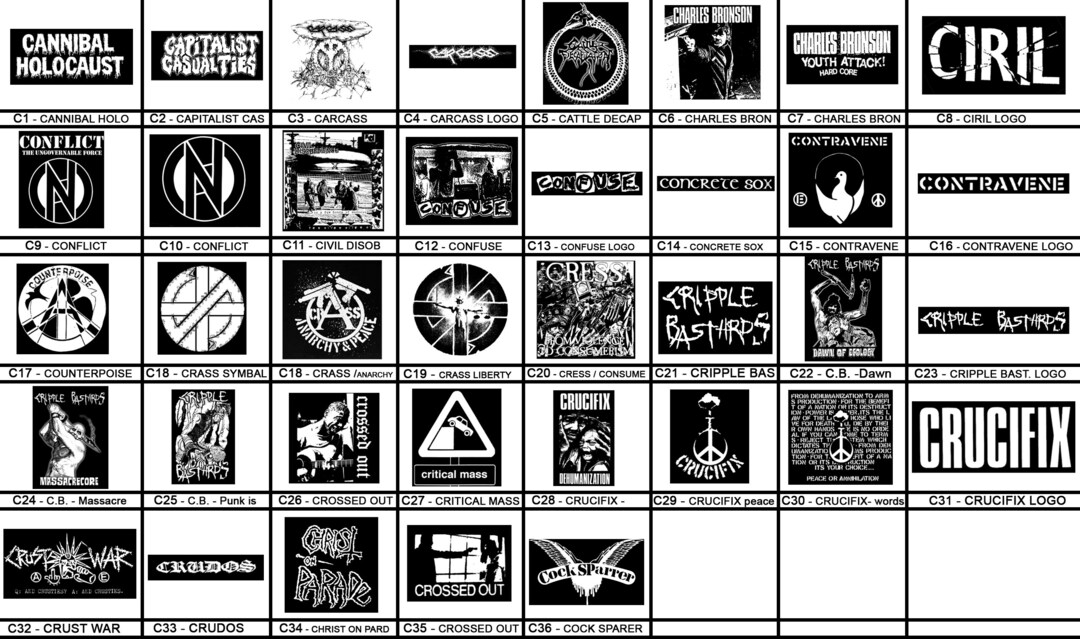 C - Punk Patches - Grindcore, Thrash, Crust, Anarcho, Metal, Vegan, D ...