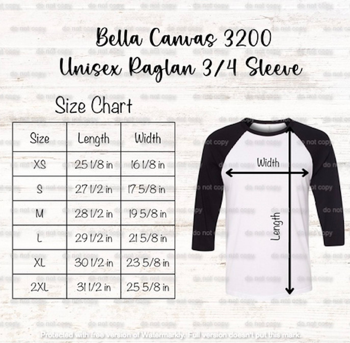 Bella Canvas 3200 Size Chart, Bella Canvas 3200 Size Chart, Bella ...