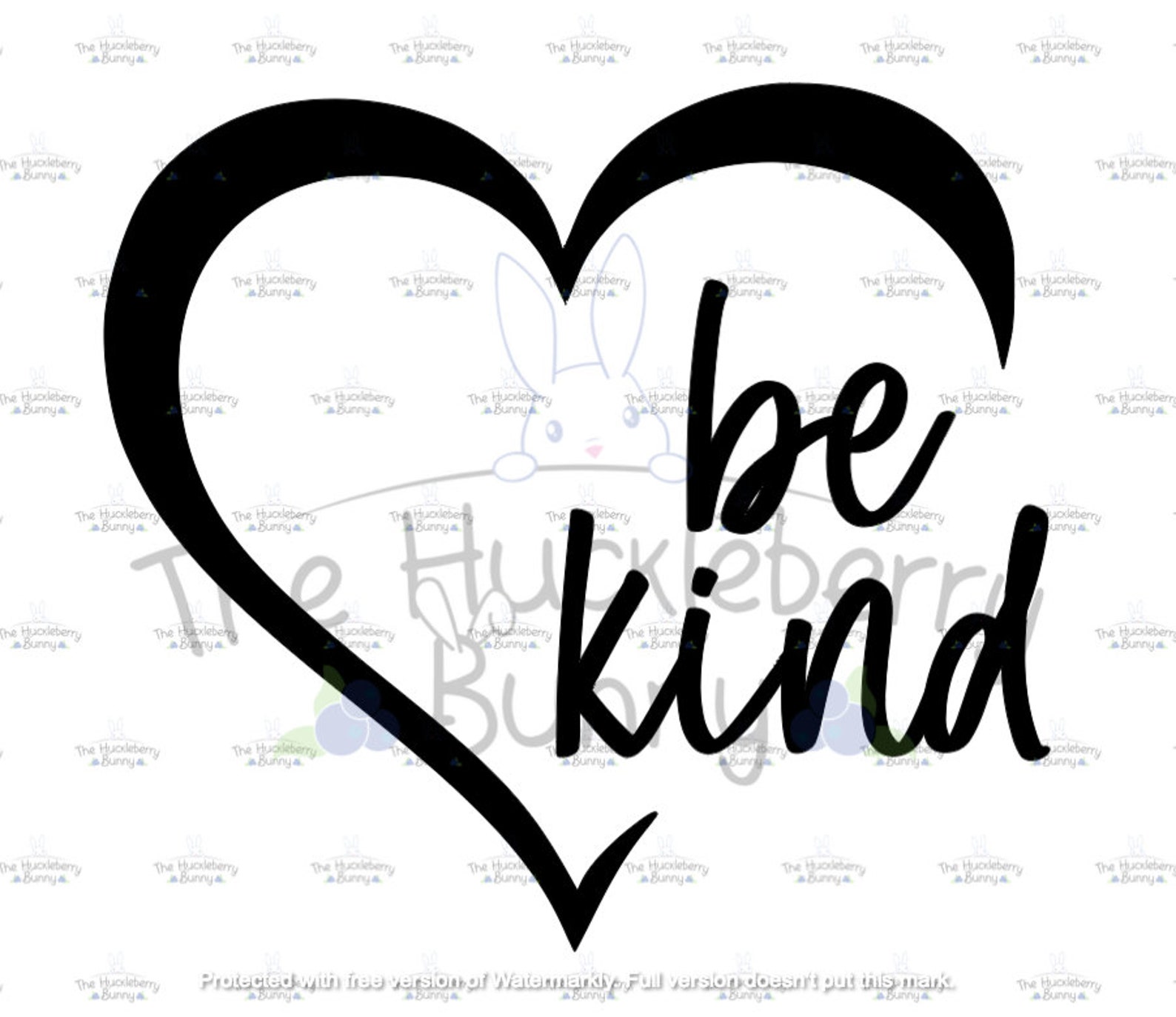 Be Kind SVG Be Kind Heart SVG Cricut Silhouette Digital | Etsy