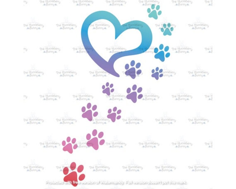 Rainbow Bridge Paws to My Heart Rainbow Paw Prints Paw - Etsy
