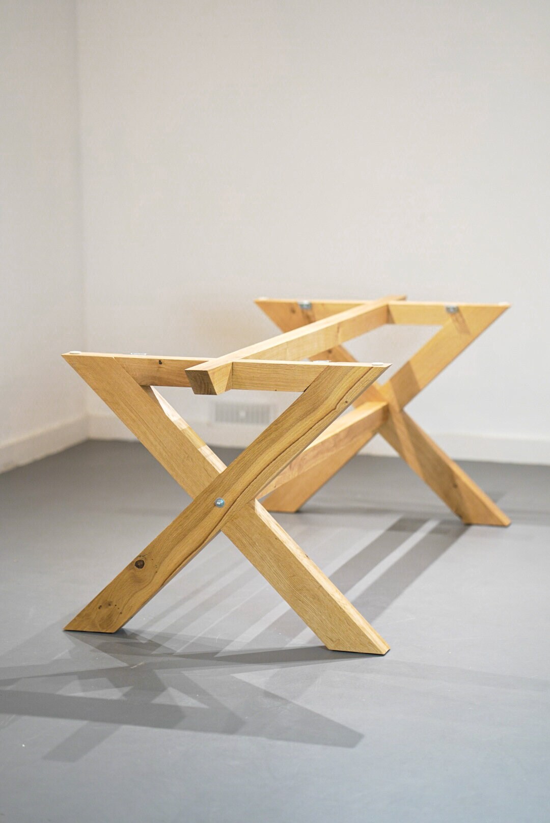 Bespoke Character Oak Dining Table Base. X Frame - Etsy