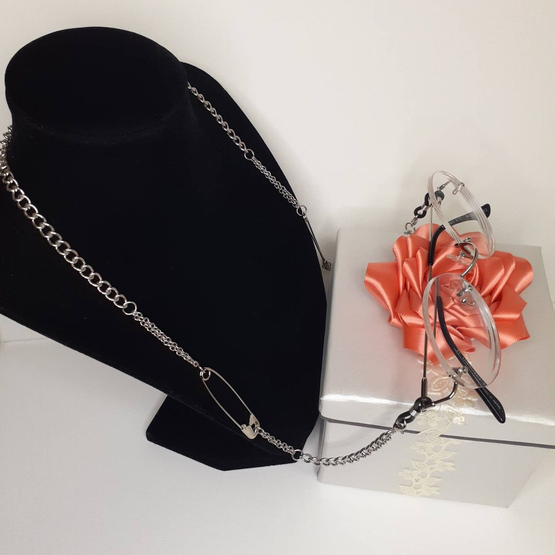 Safety Pin Glasses Chain Etsy