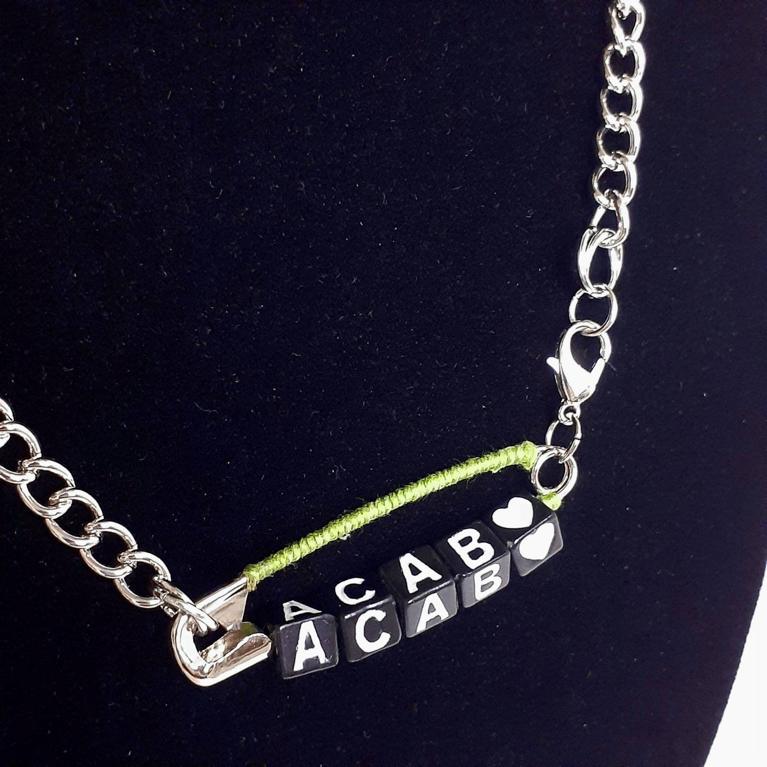Safety Pin Letter Chain Necklace - Etsy